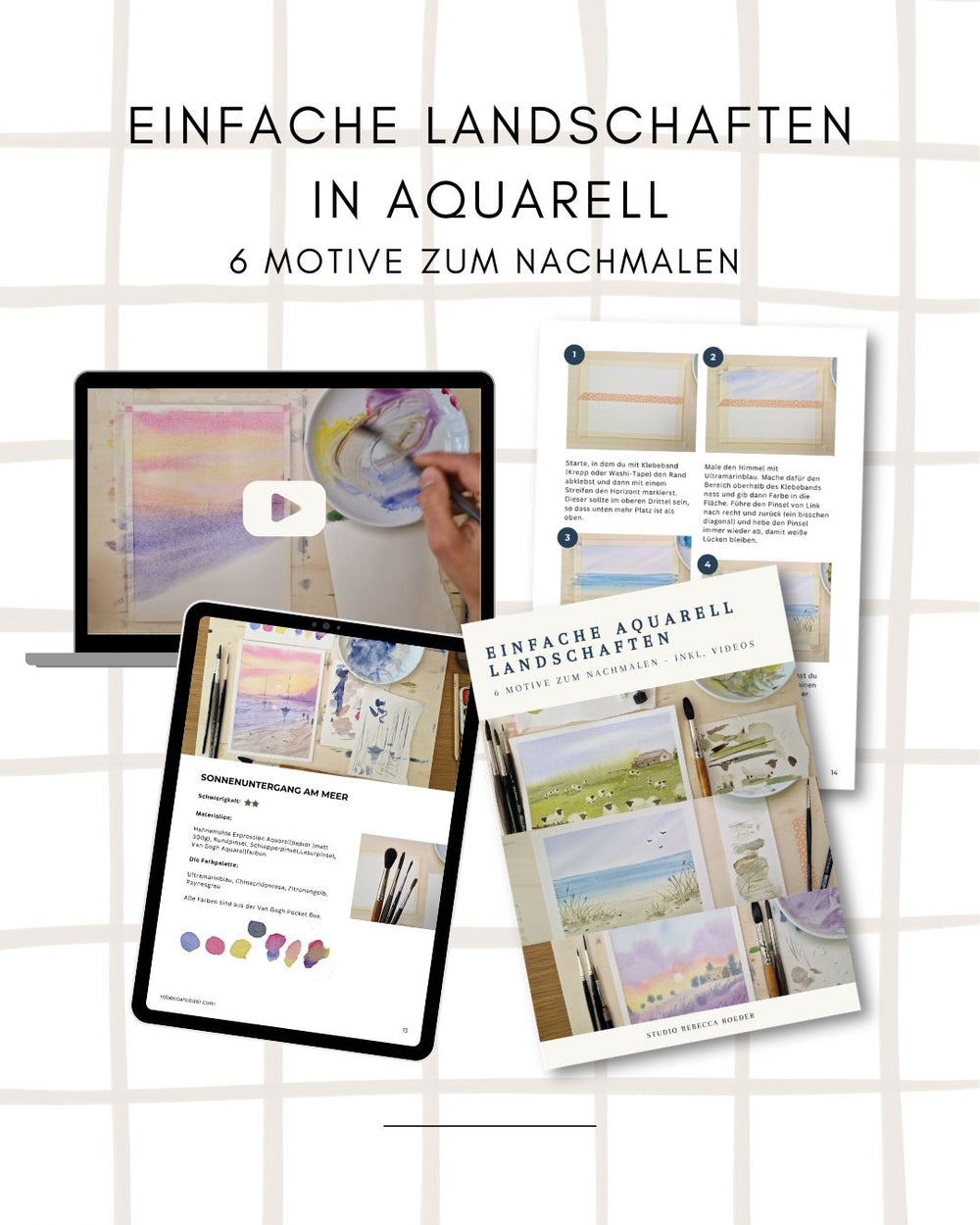 Mal mit mir - Aquarell – Rebecca Roeder Design